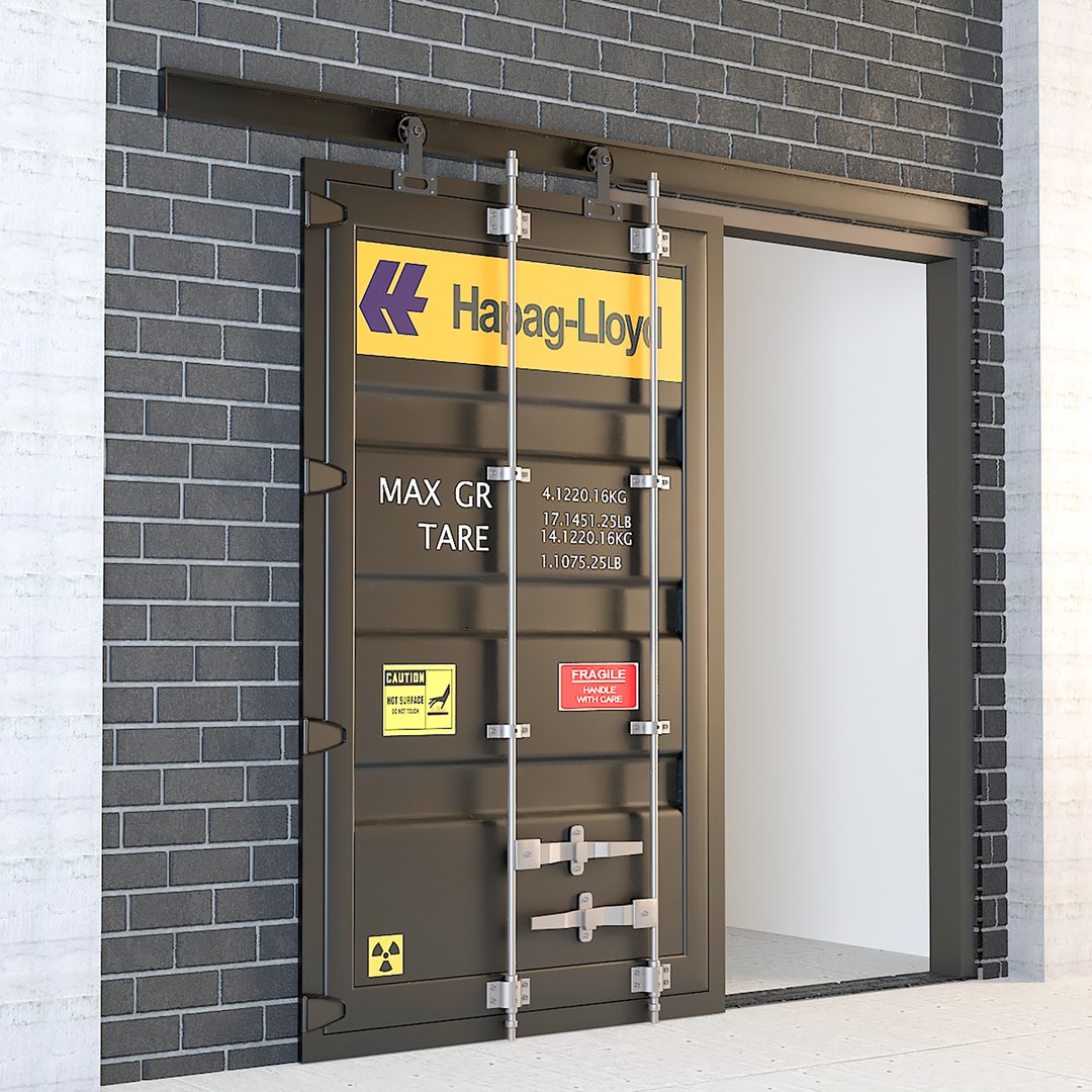 Industrial Container Sliding Doors 3D Model - TurboSquid 1639244