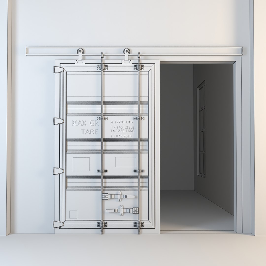 Industrial Container Sliding Doors 3D Model - TurboSquid 1639244