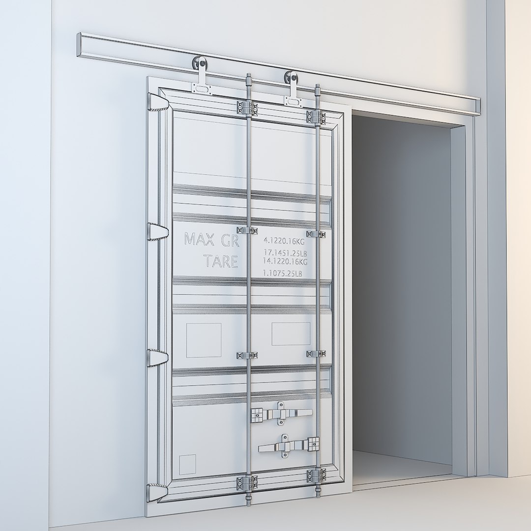 Industrial Container Sliding Doors 3D Model - TurboSquid 1639244