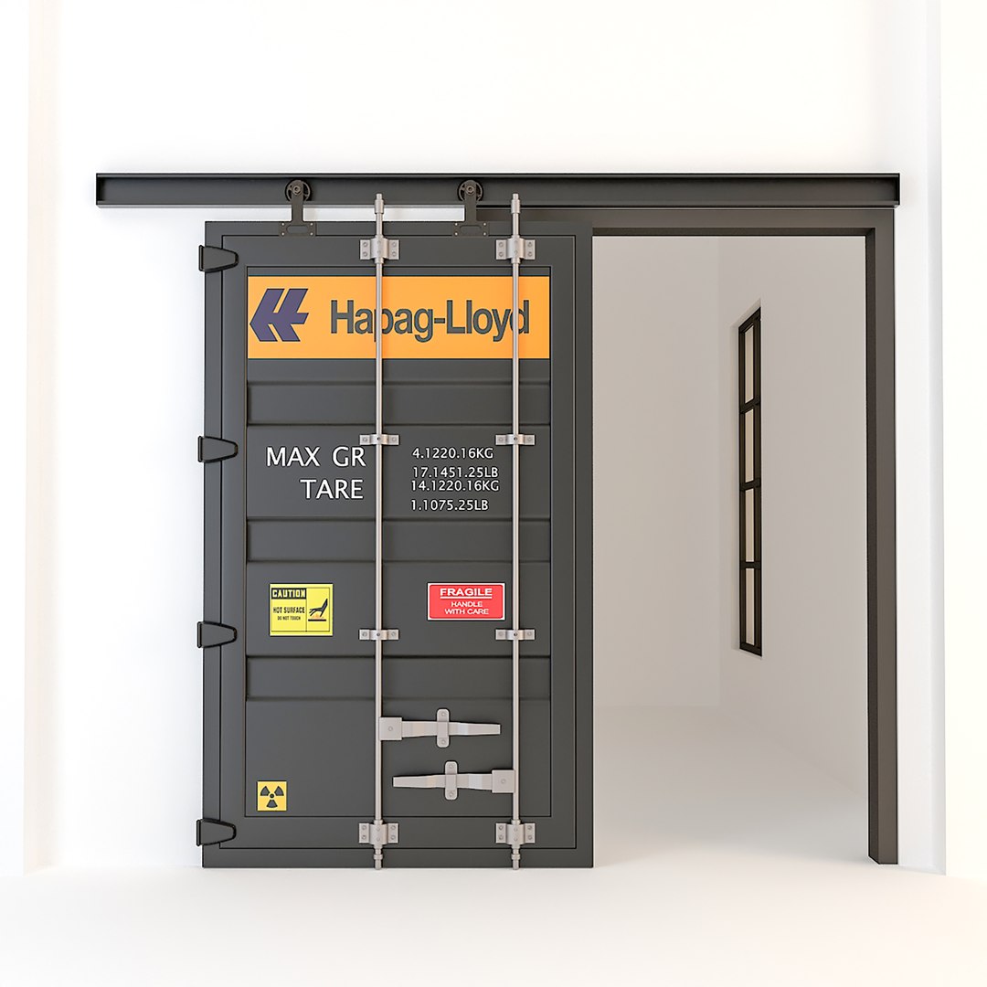 Industrial Container Sliding Doors 3D Model - TurboSquid 1639244