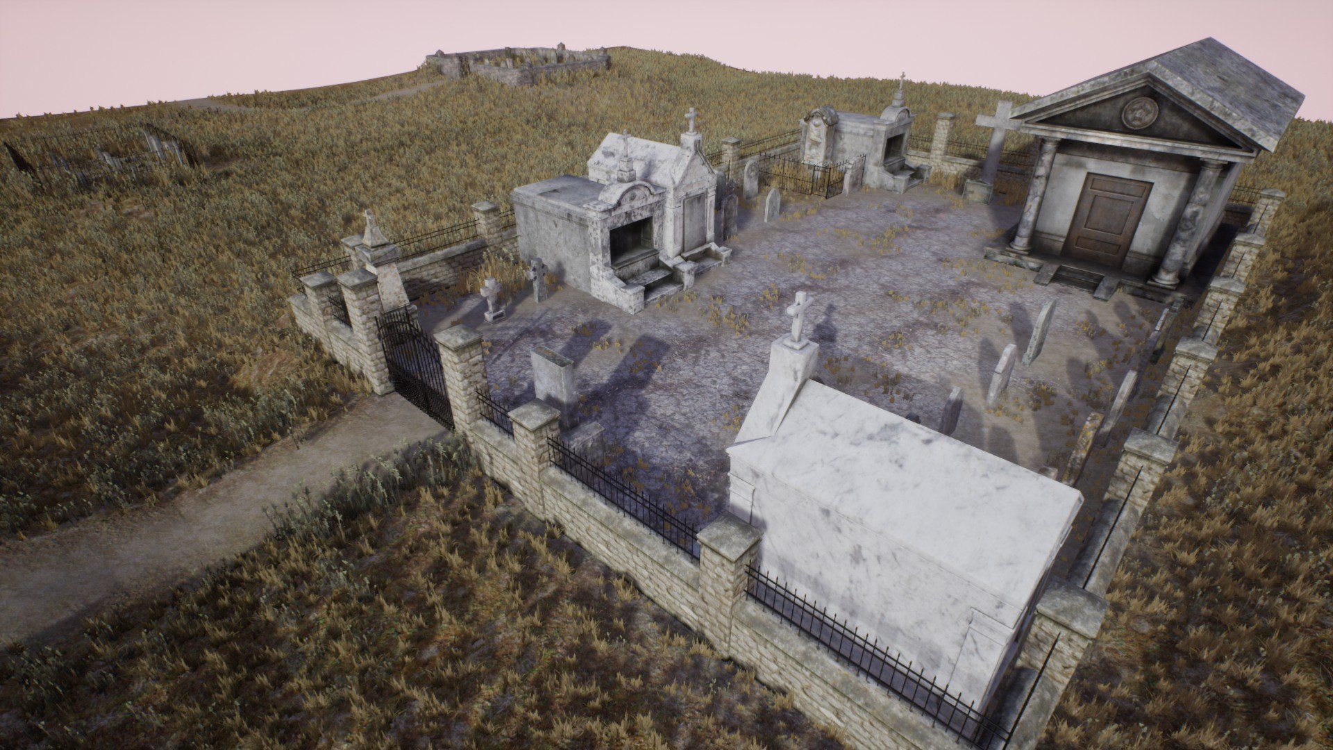 Graveyard And Cemetery Pack 1 unreal asset 3D model - TurboSquid 1725742