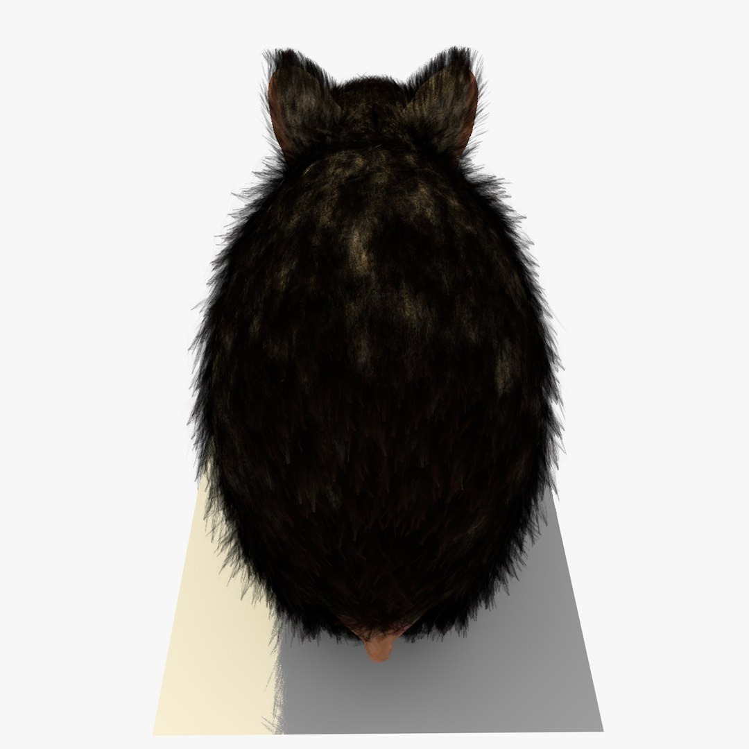 3ds max black hamster fur