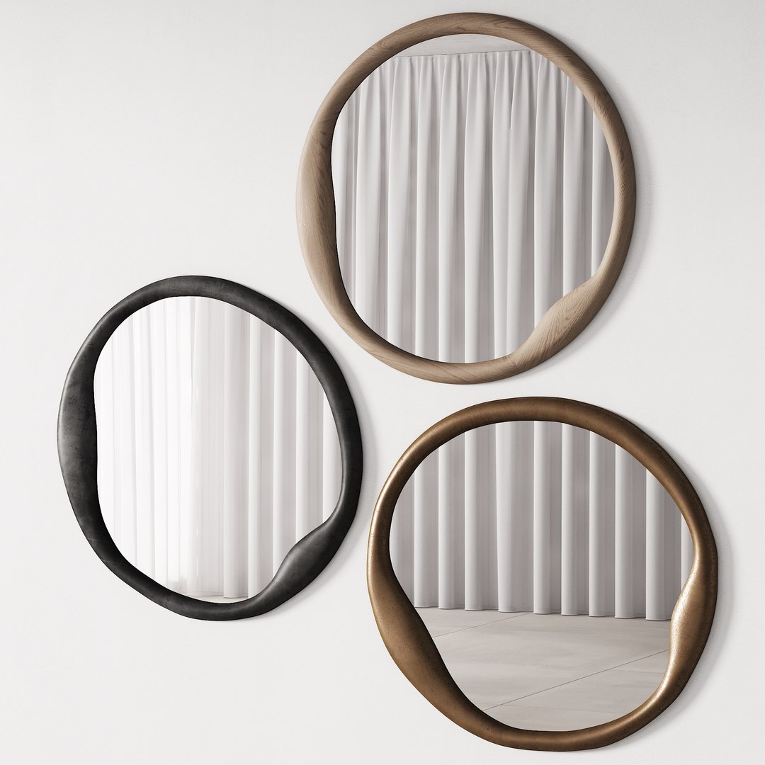 345 sculptural organic Doreen Round Mirror 3D model - TurboSquid 2077032