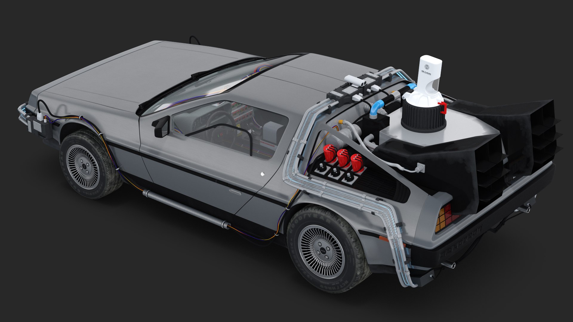 Delorean dmc-12 time machine 3D - TurboSquid 1517748