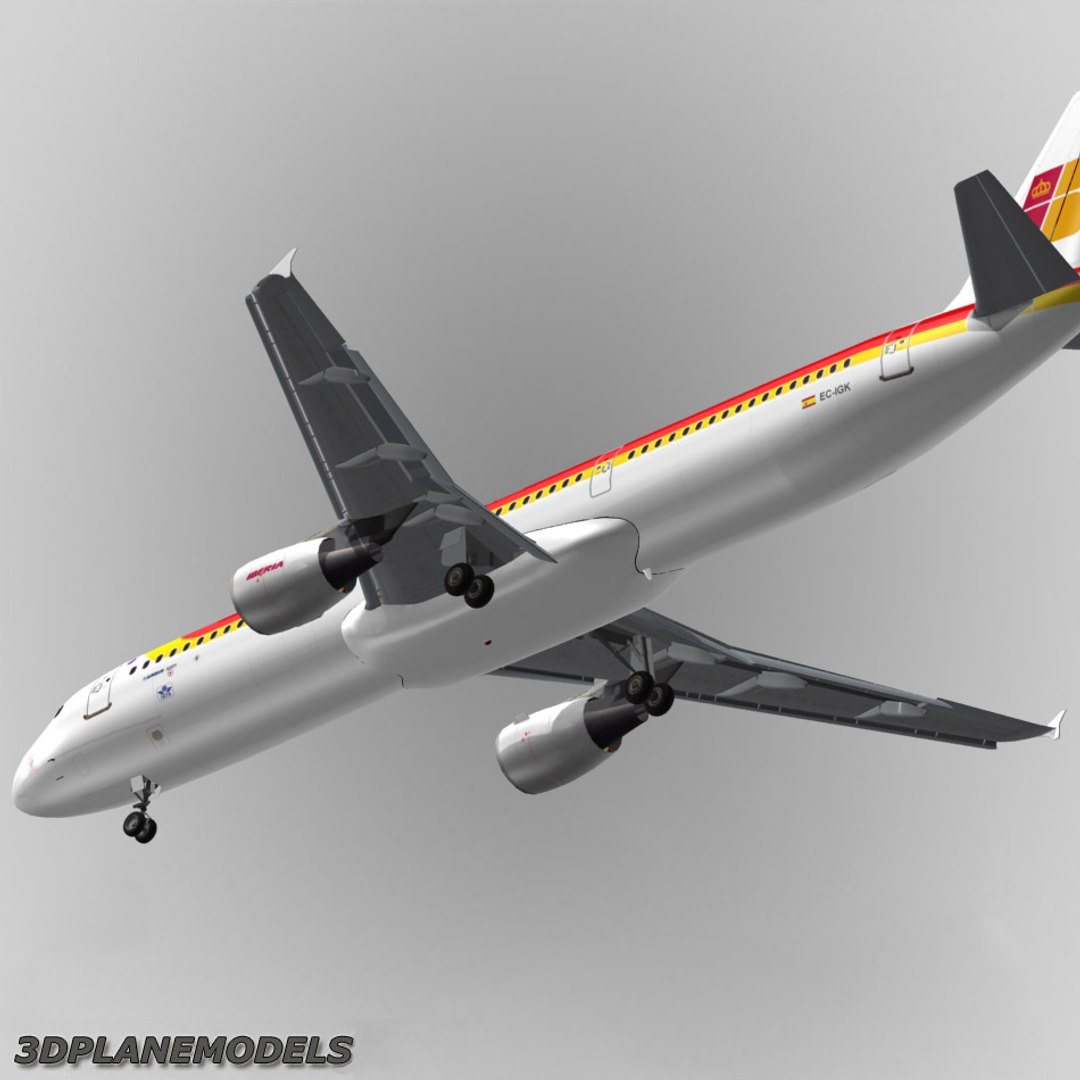 3d Dxf Airbus A321 Iberia A-321