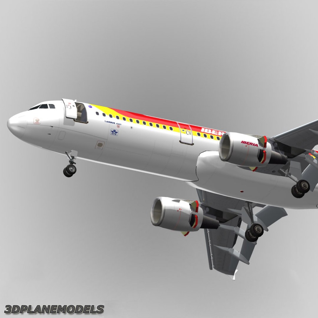3d Dxf Airbus A321 Iberia A-321