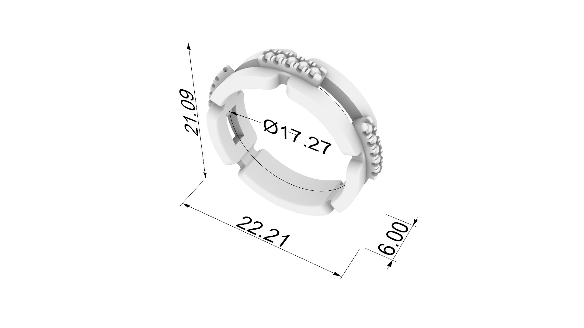 3D Contemporary Split Design Ring JDBCo - TurboSquid 2350025