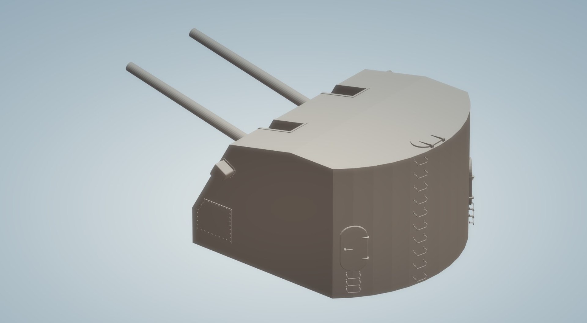 3D Model 5 Inch 38 Twin - TurboSquid 1432934