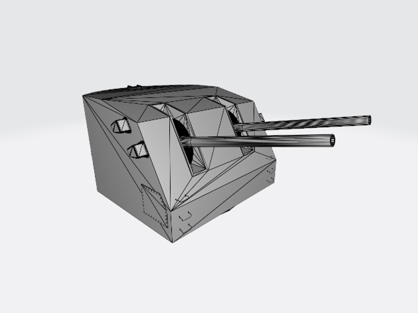 3D Model 5 Inch 38 Twin - TurboSquid 1432934