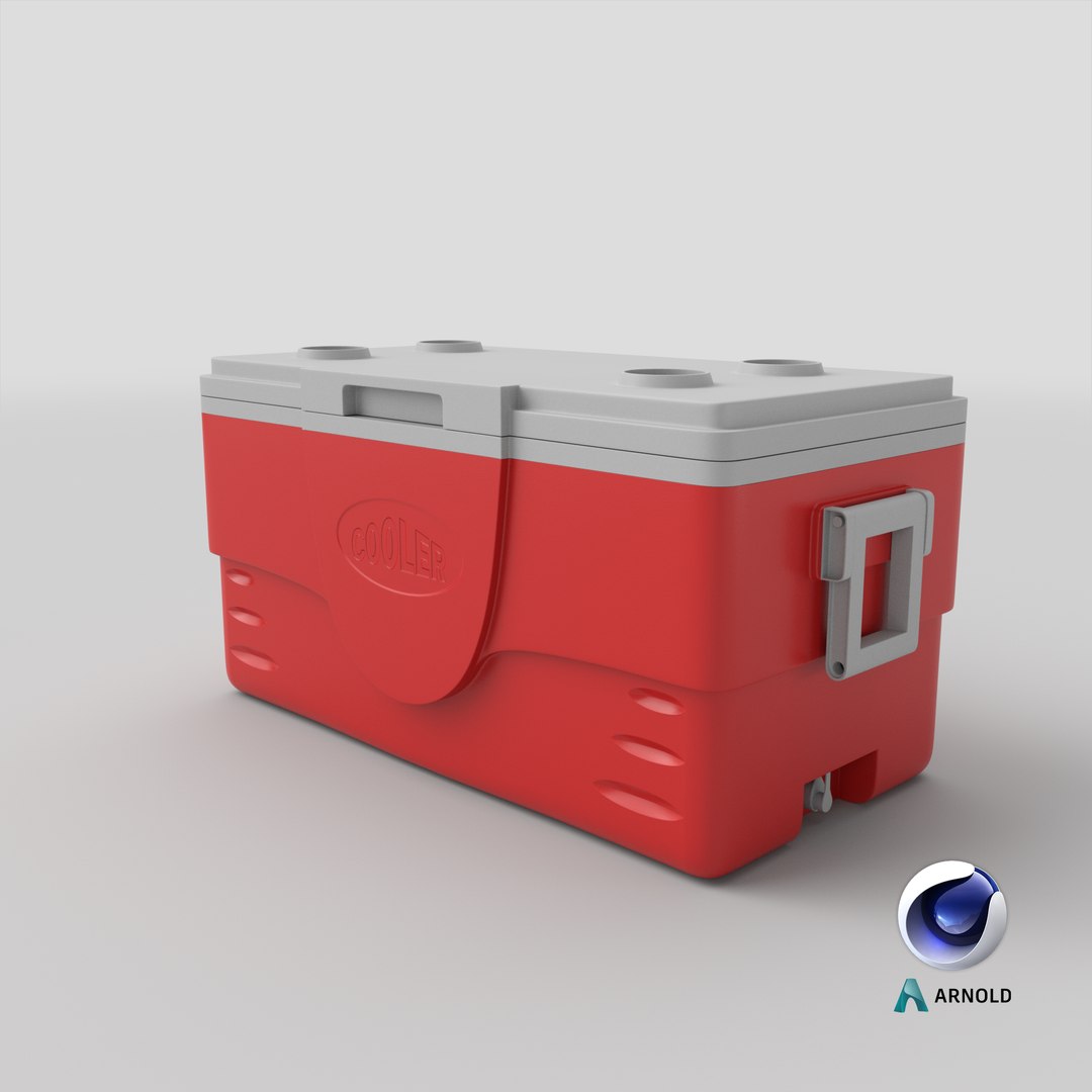 3D Red Ice Box - TurboSquid 1729499