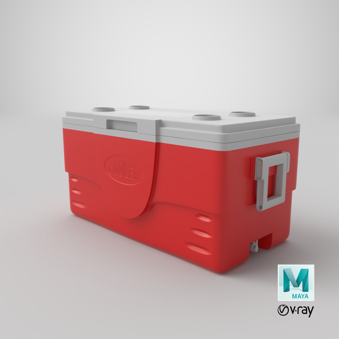 3D Red Ice Box - TurboSquid 1729499