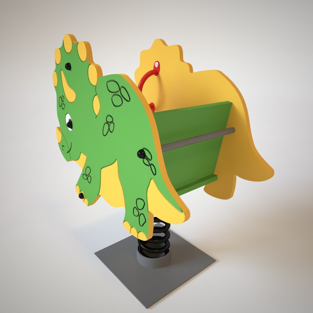 Playground Spring Dinosaur 3D Model - TurboSquid 1236551