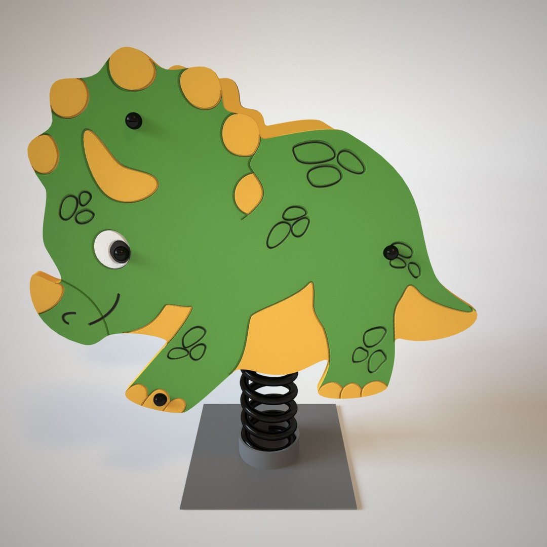 Playground Spring Dinosaur 3D Model - TurboSquid 1236551
