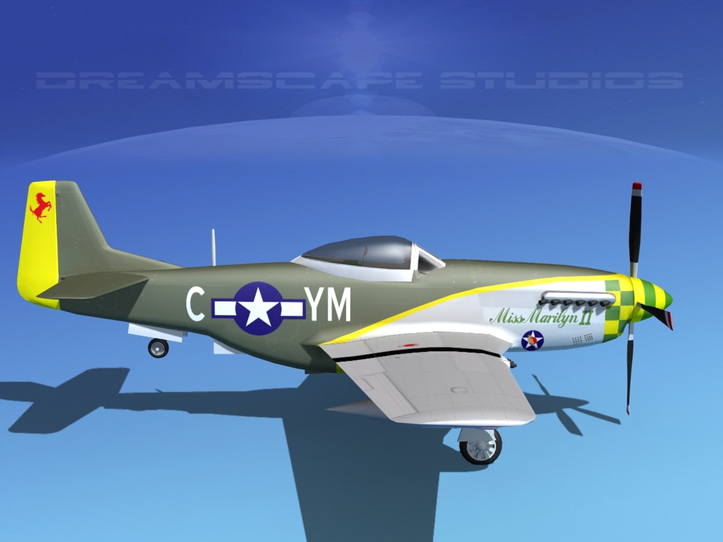 Mustang Cockpit P-51d 3d Max
