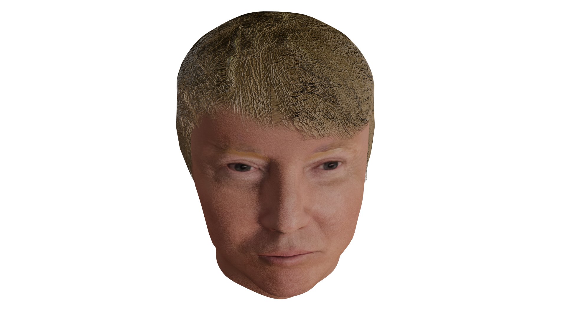 Young Donald Trump Head PBR 3D - TurboSquid 2299253