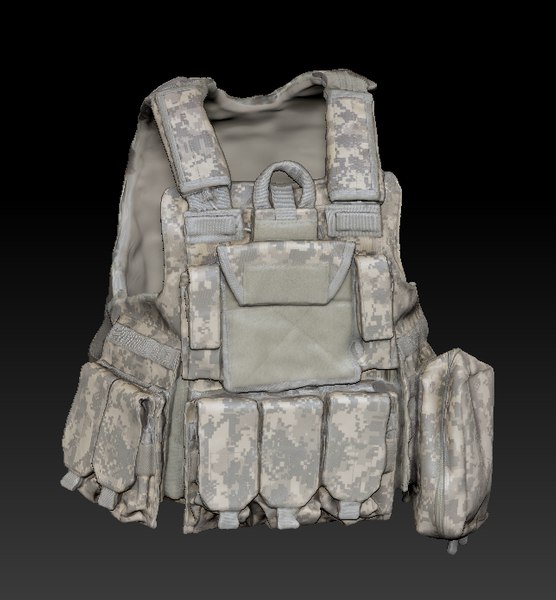 3D equipped military body armor model - TurboSquid 1471152