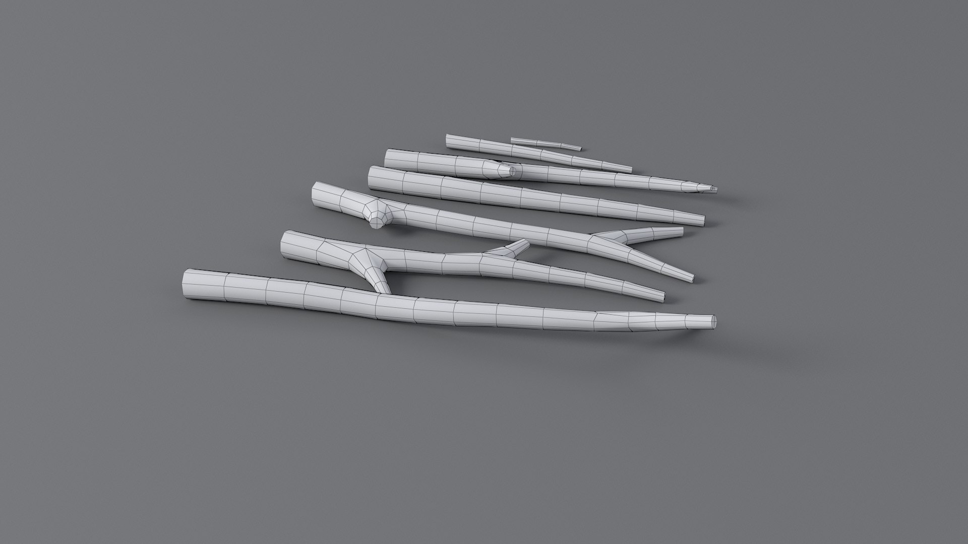 3D Cartoon Twigs Model - TurboSquid 1941545