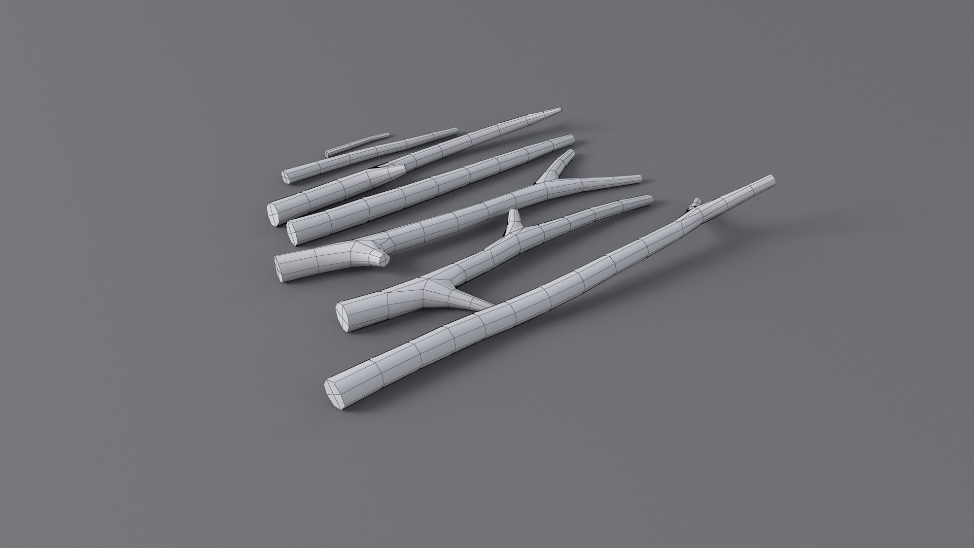 3D Cartoon Twigs Model - TurboSquid 1941545