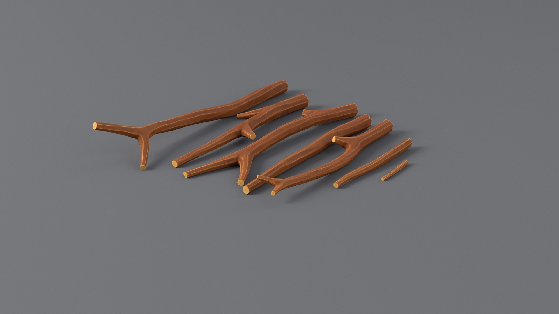 3D Cartoon Twigs Model - TurboSquid 1941545