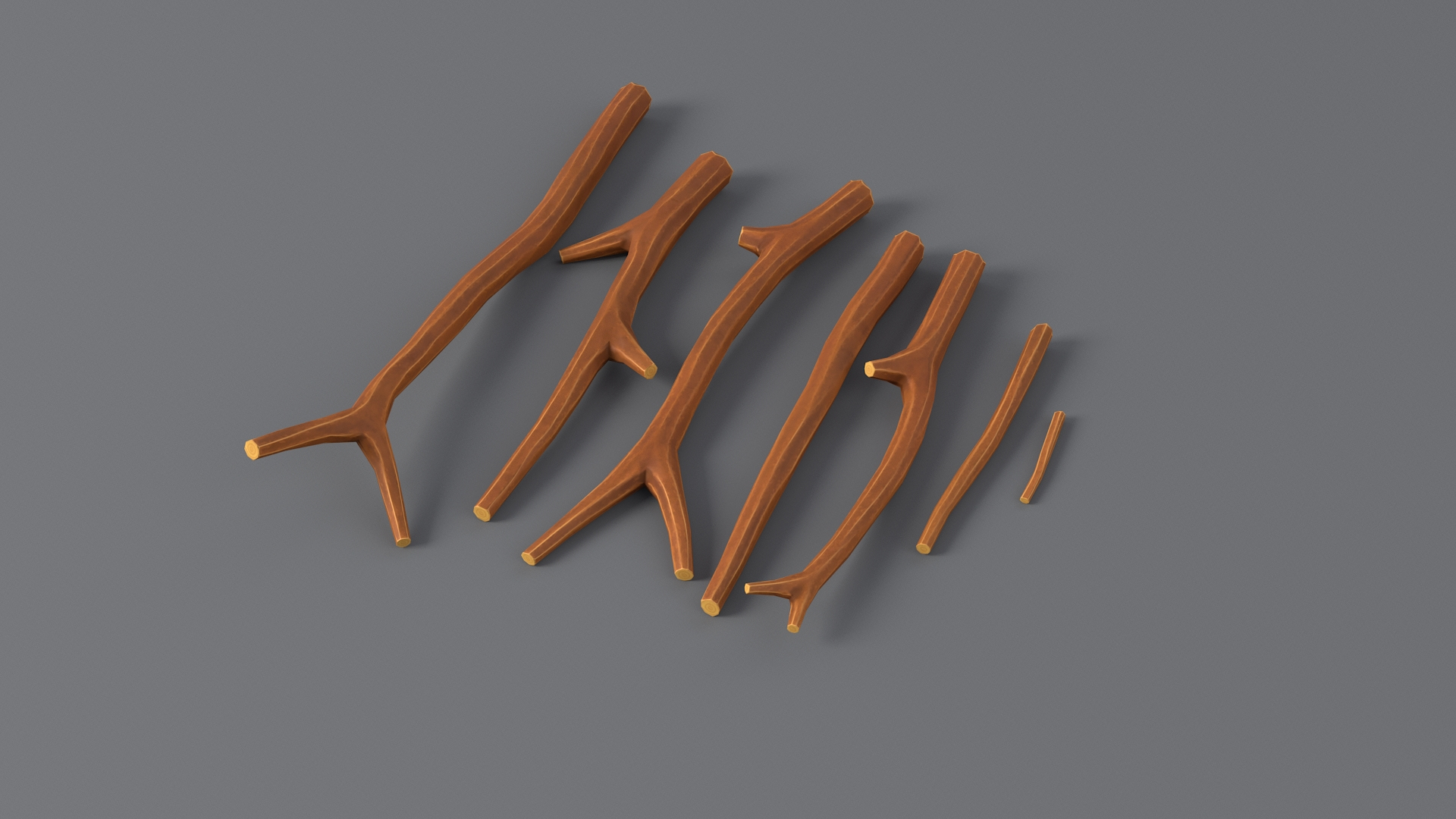 3D Cartoon Twigs Model - TurboSquid 1941545