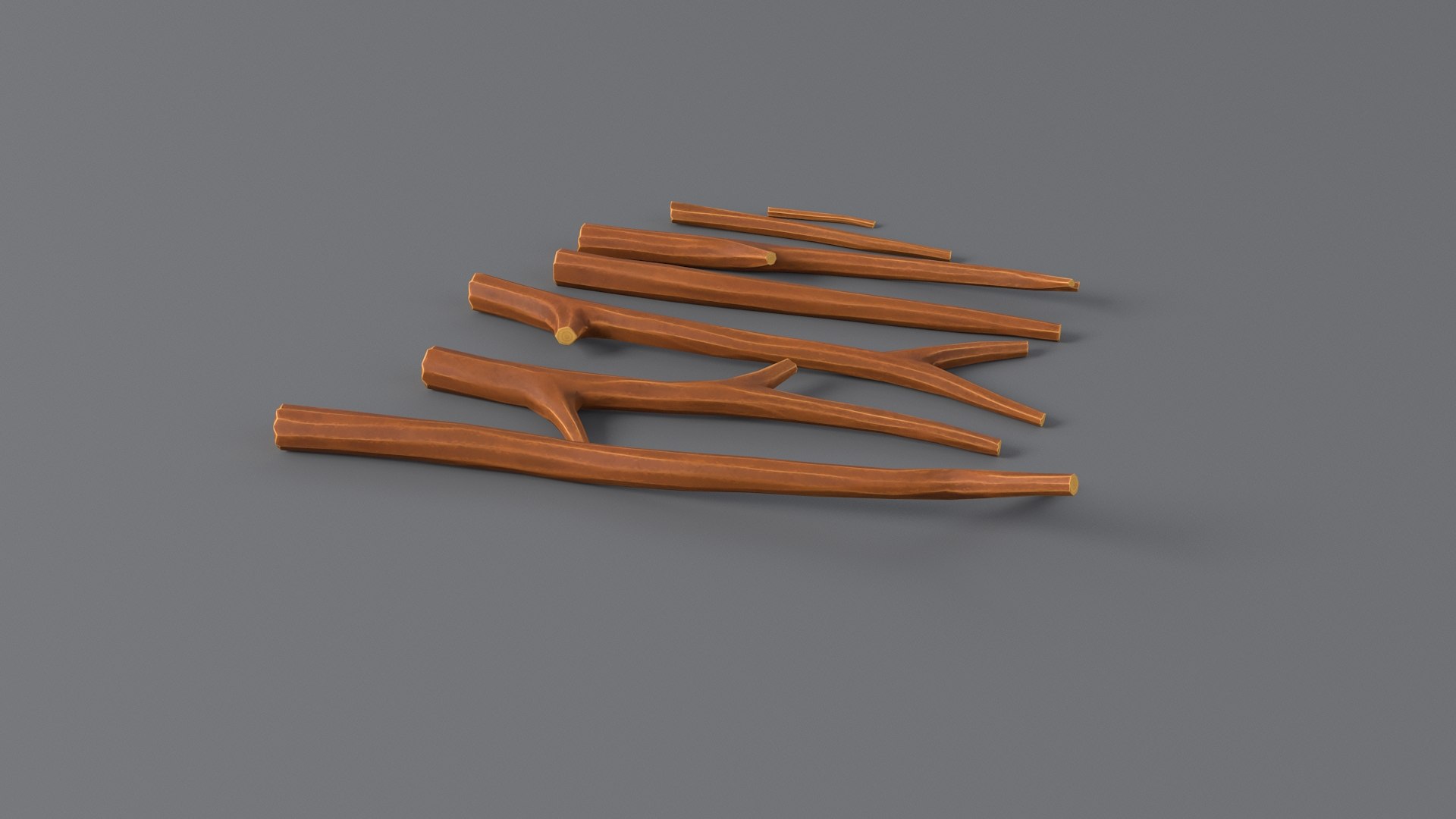 3D Cartoon Twigs Model - TurboSquid 1941545