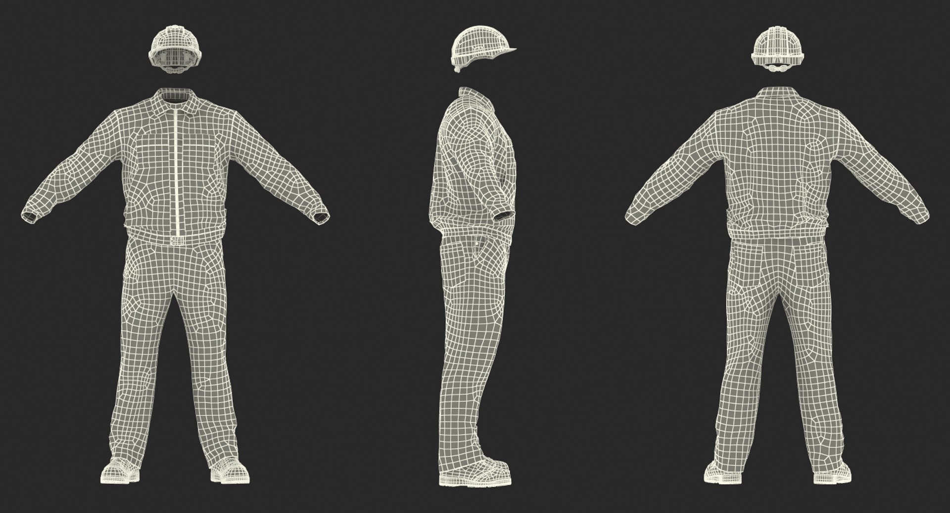 3d factory work wear overalls