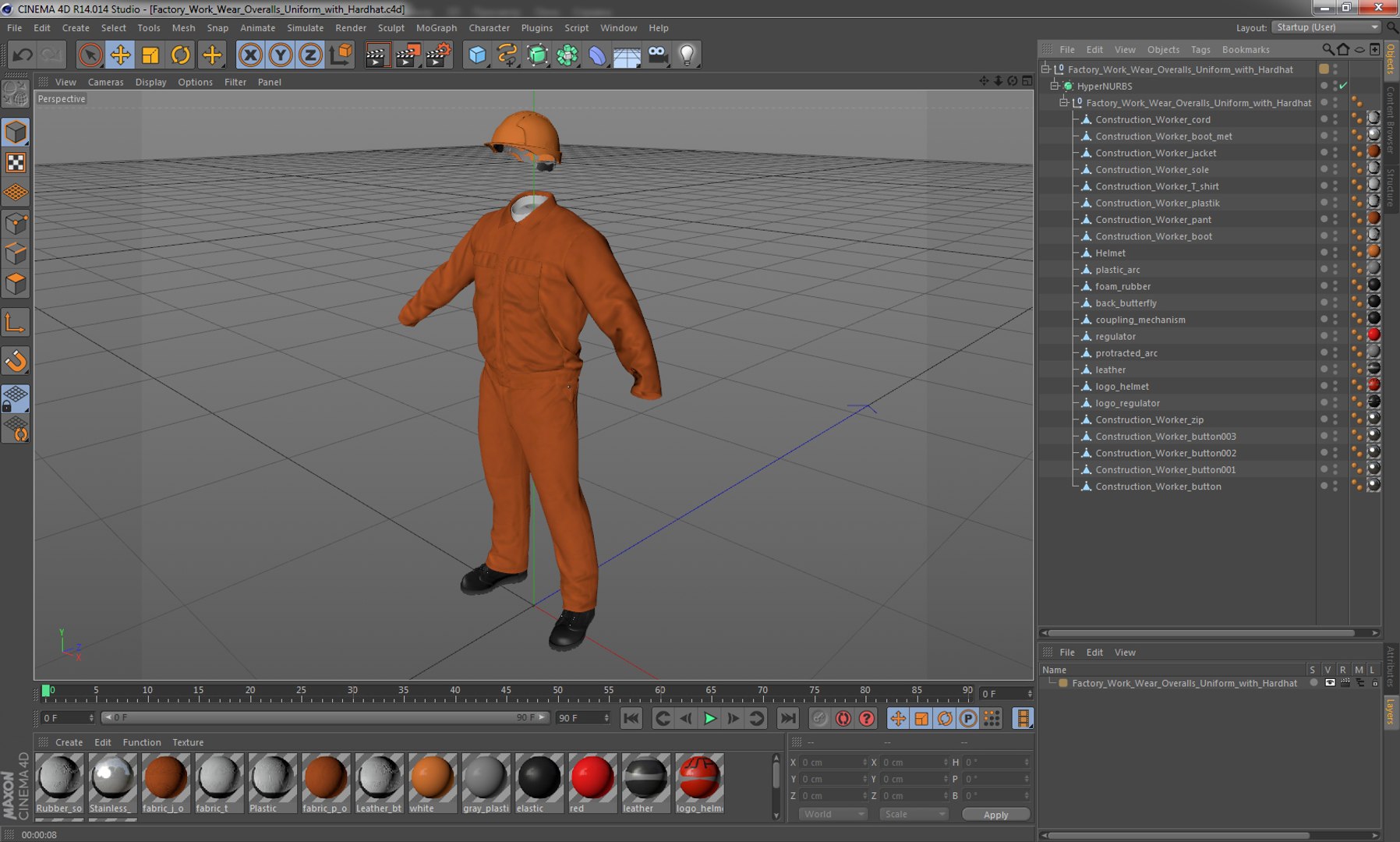 3d factory work wear overalls