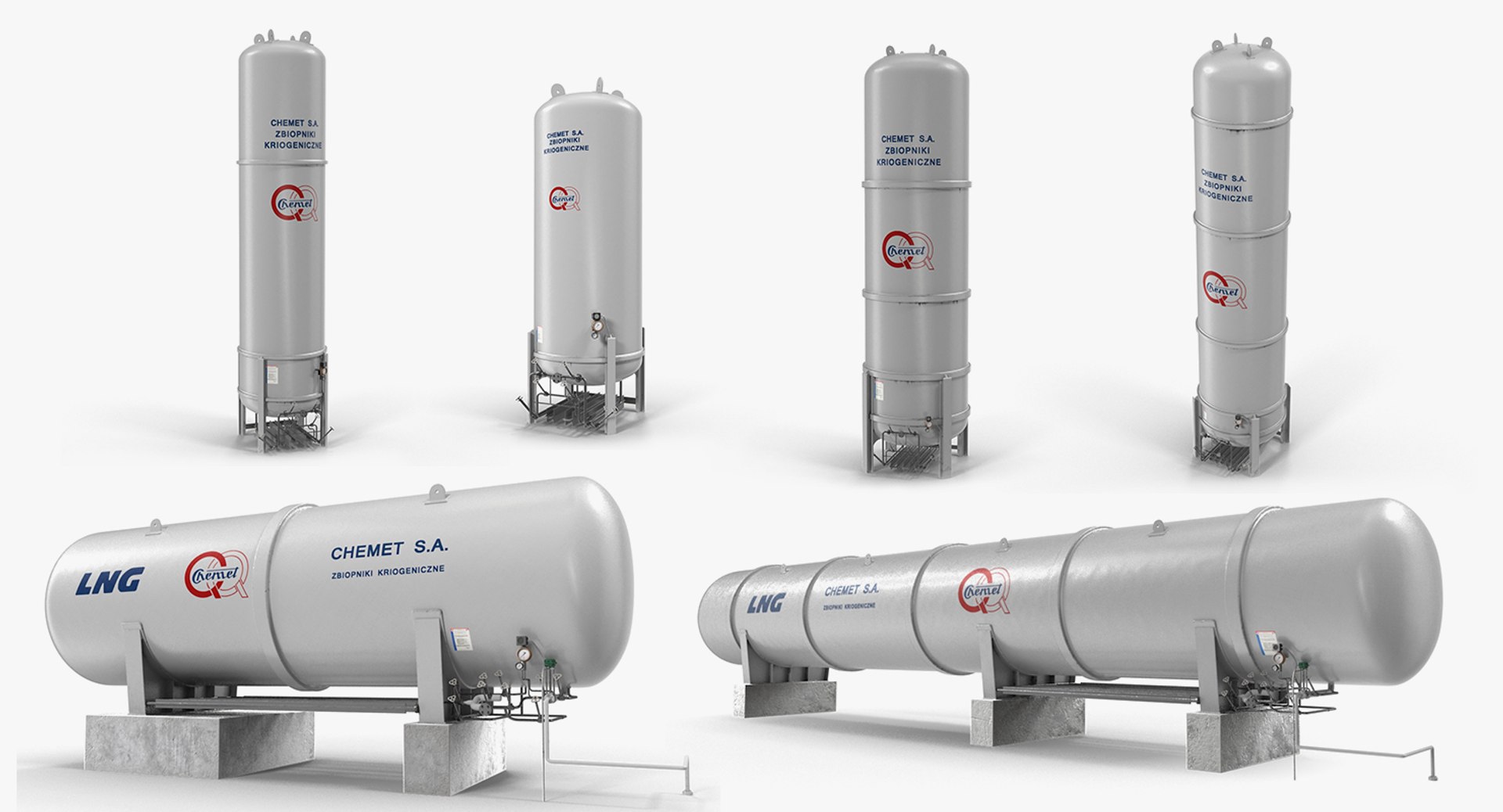 3D lng cryogenic storage tanks - TurboSquid 1280666