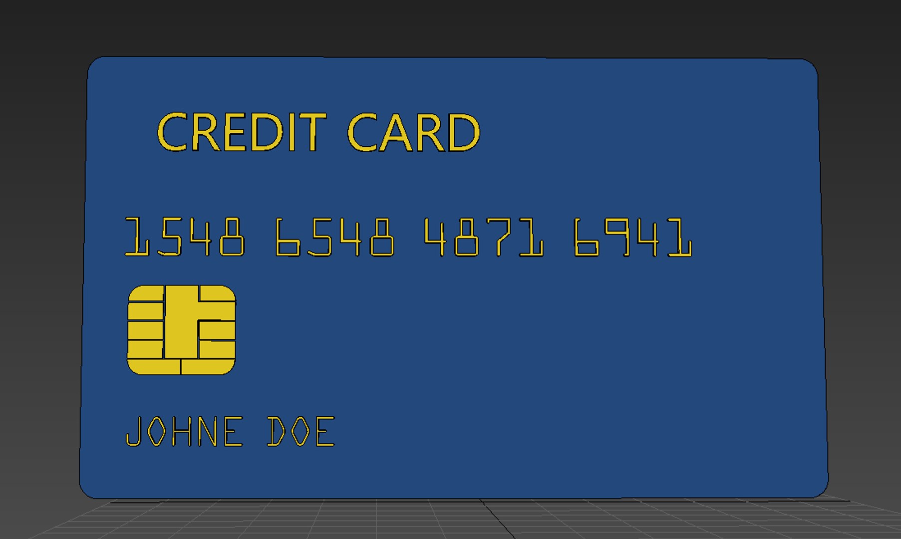 Credit Card 3d Model
