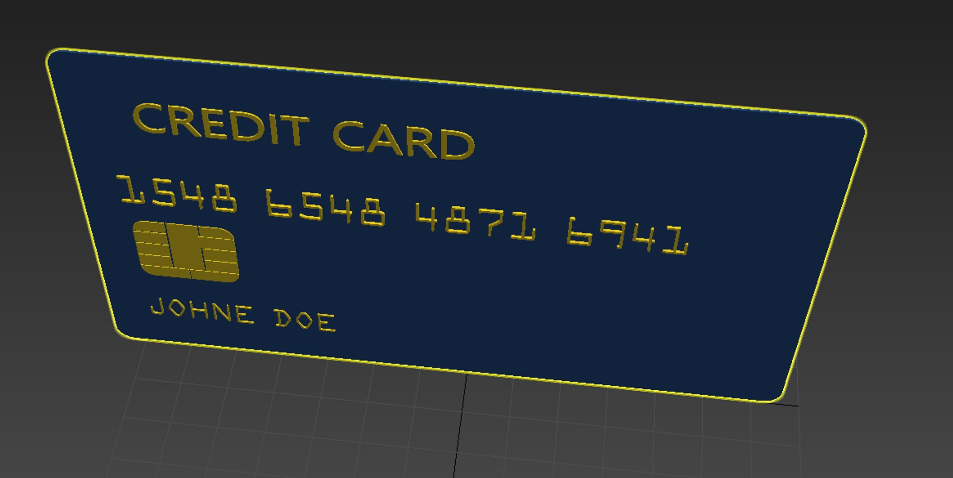 Credit Card 3d Model