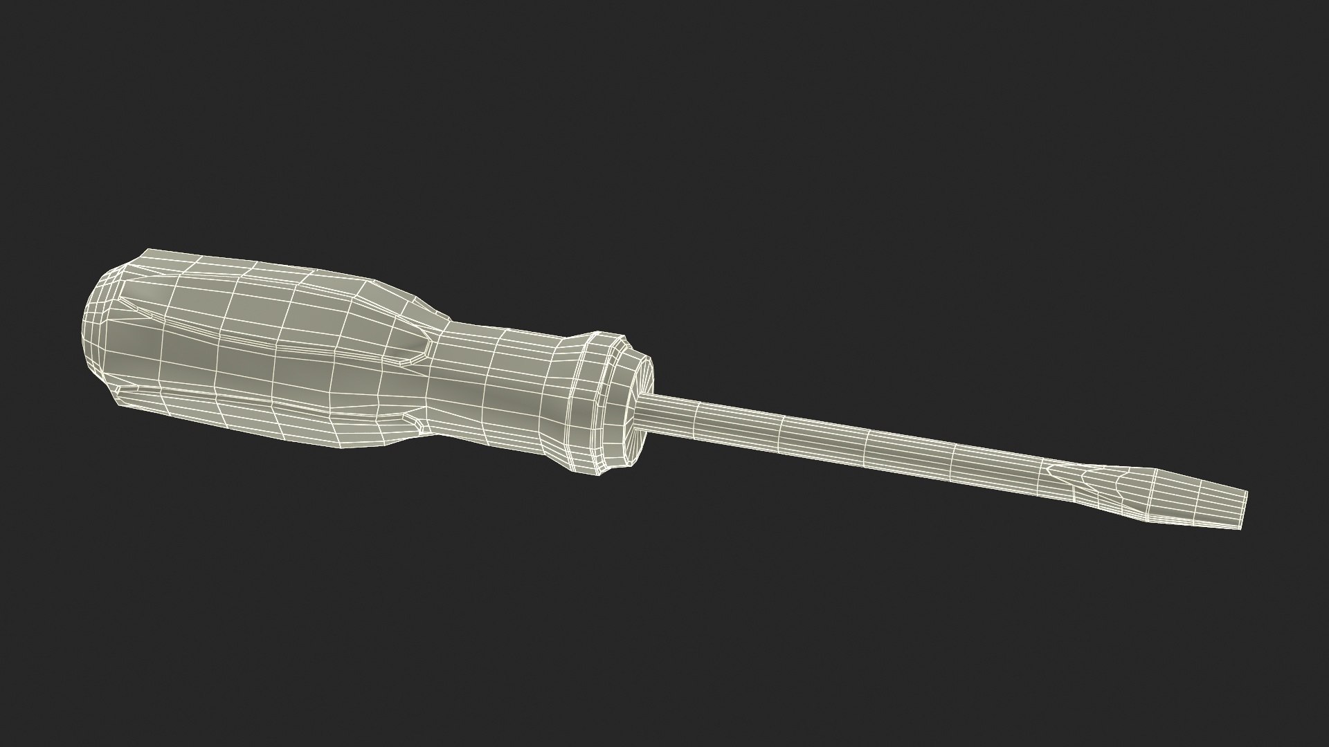 3D Model Flat Head Screwdriver 7mm - TurboSquid 2031813