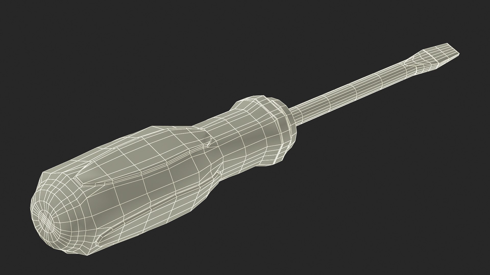 3D Model Flat Head Screwdriver 7mm - TurboSquid 2031813