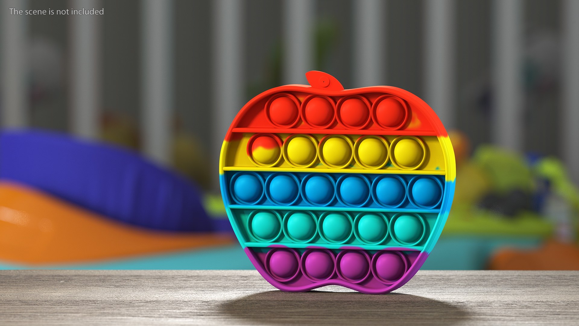 3D Rainbow Apple Pop It Toy - TurboSquid 1778806