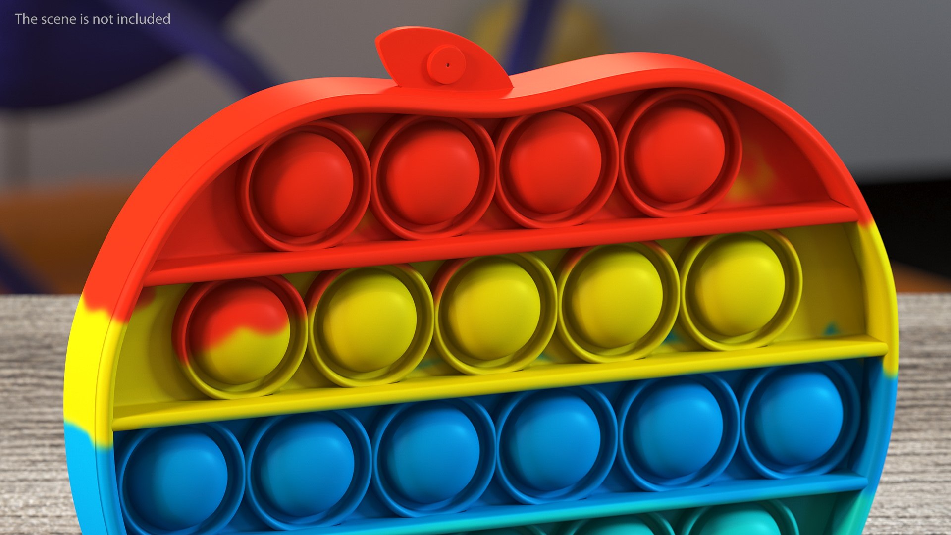 3D Rainbow Apple Pop It Toy - TurboSquid 1778806