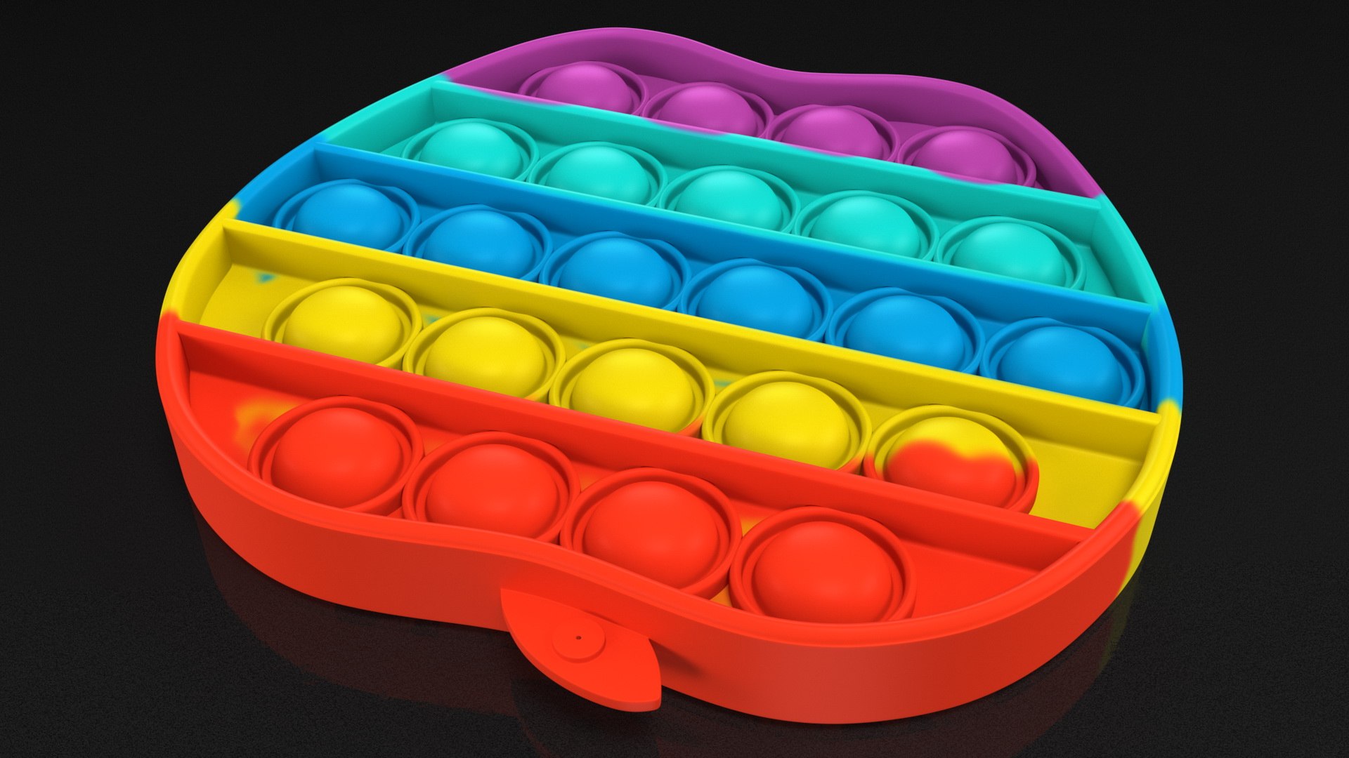 3D Rainbow Apple Pop It Toy - TurboSquid 1778806