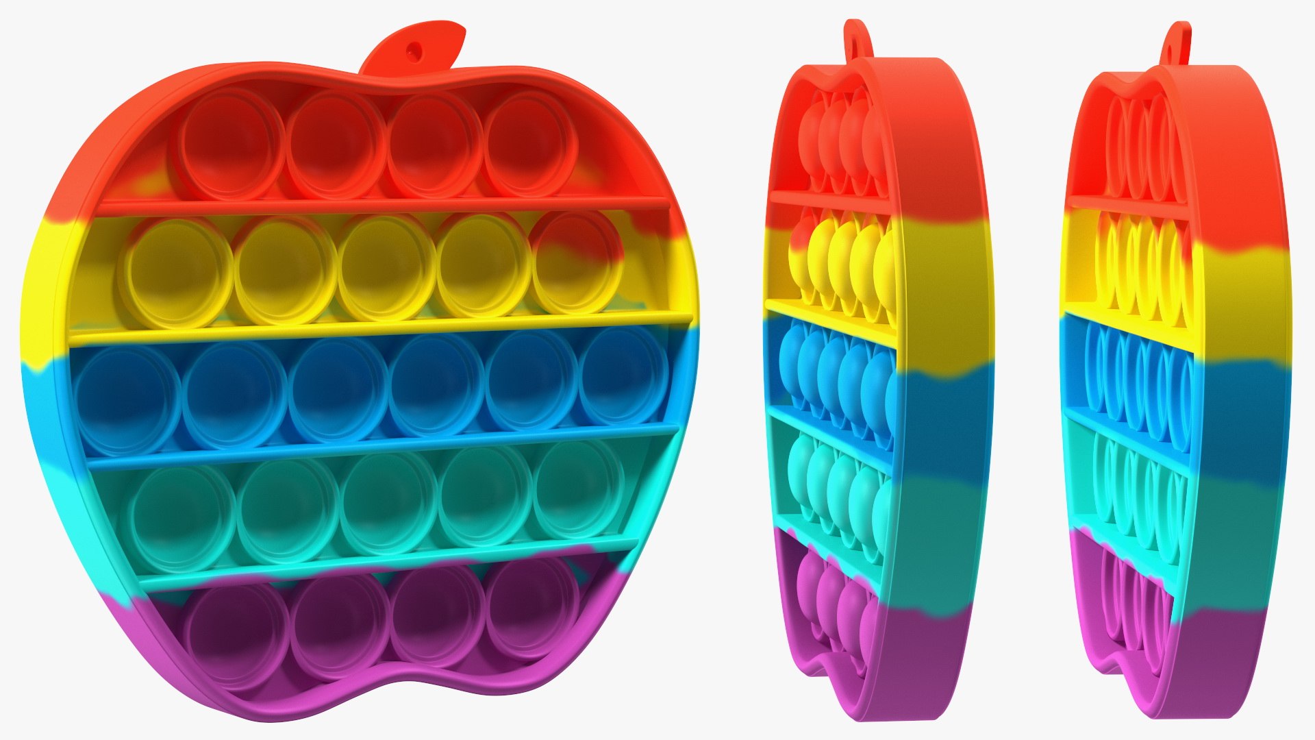 3D Rainbow Apple Pop It Toy - TurboSquid 1778806