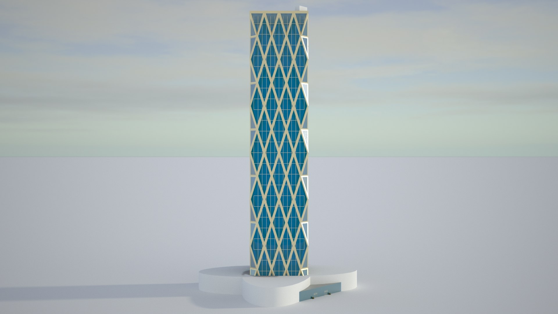 Realistic Butterfly Tower Architecture Model - TurboSquid 1306837