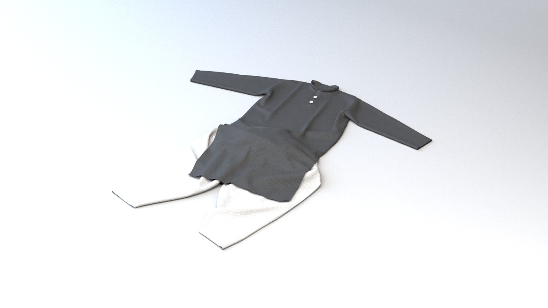 Traditional Indian Kurta Salwar 3D Model - TurboSquid 1547126