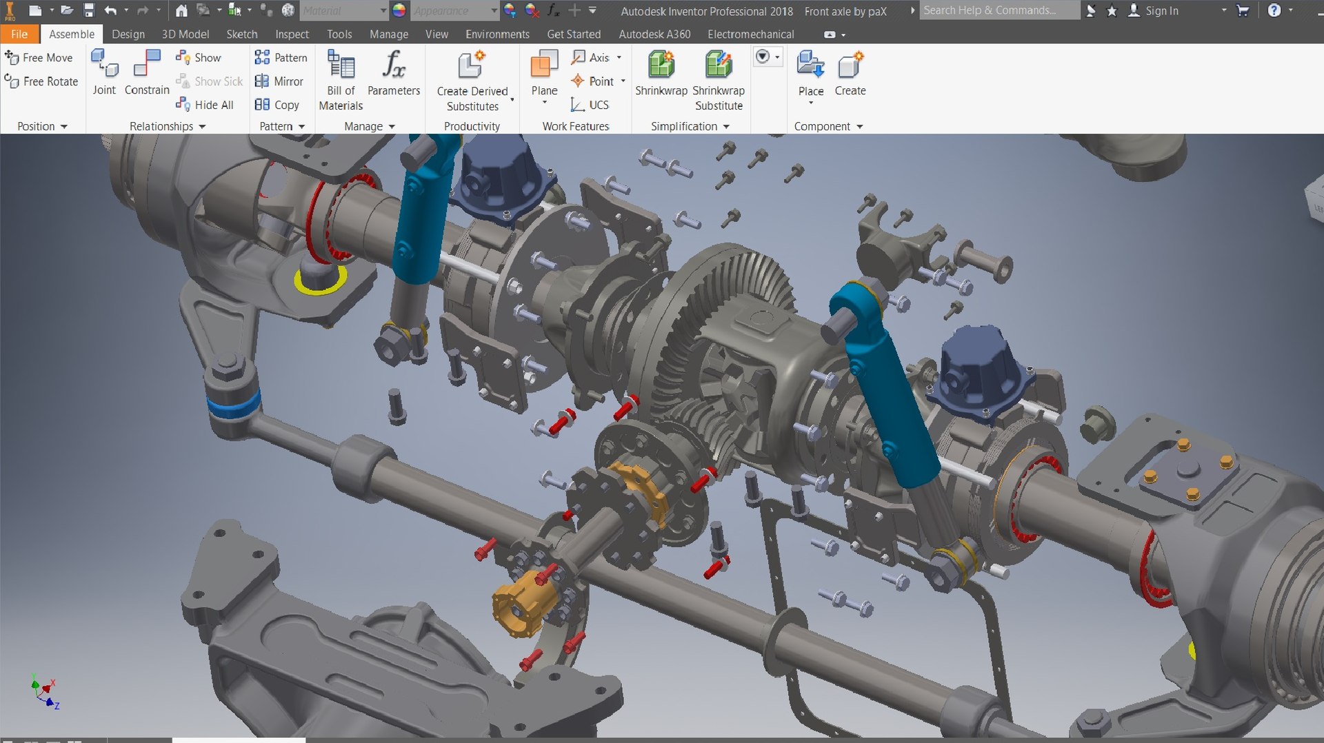 3D Tractor Front Axle Torque Drive - TurboSquid 2317591