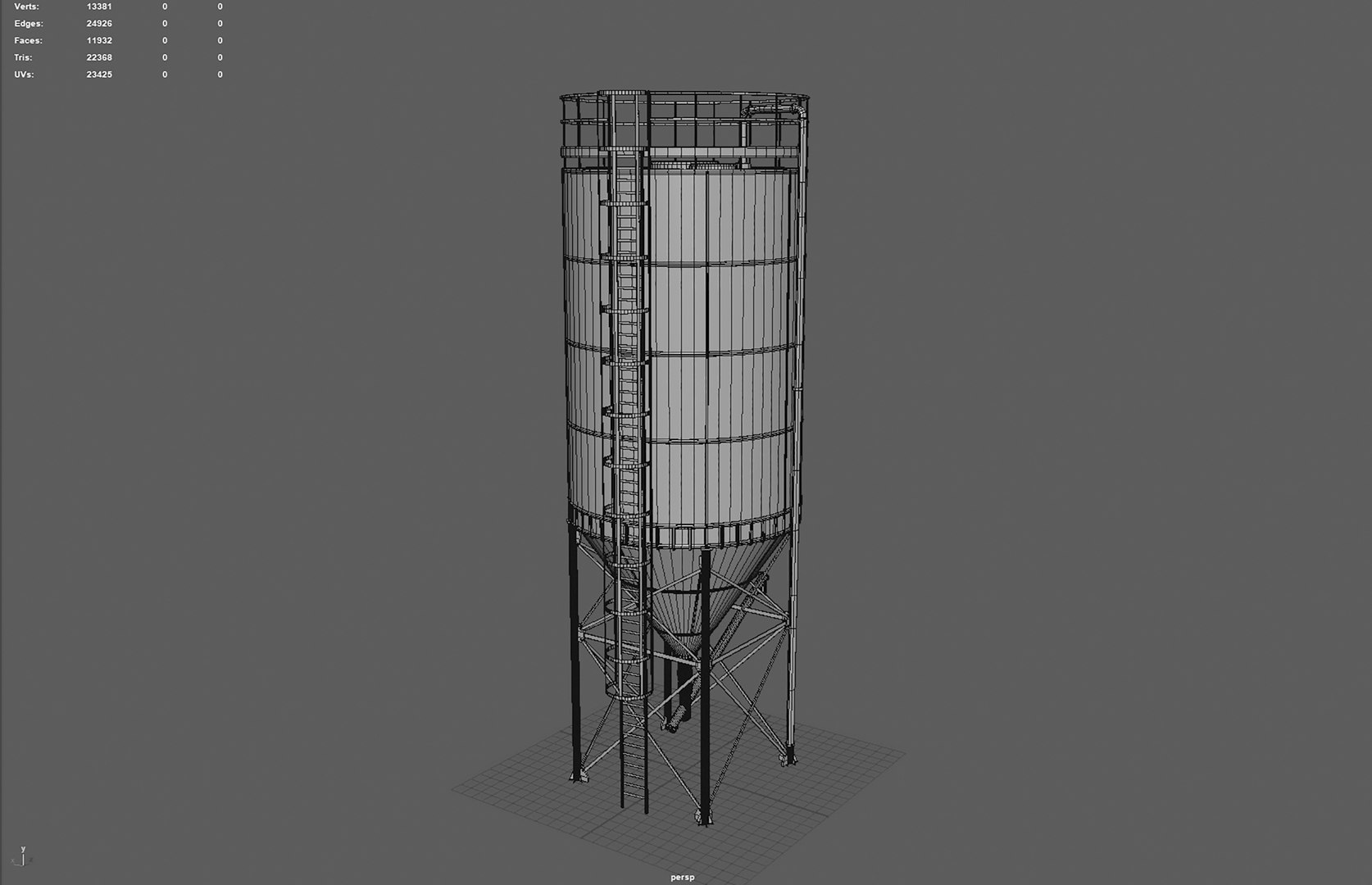 VERTICAL CEMENT SILO 3D - TurboSquid 1752241