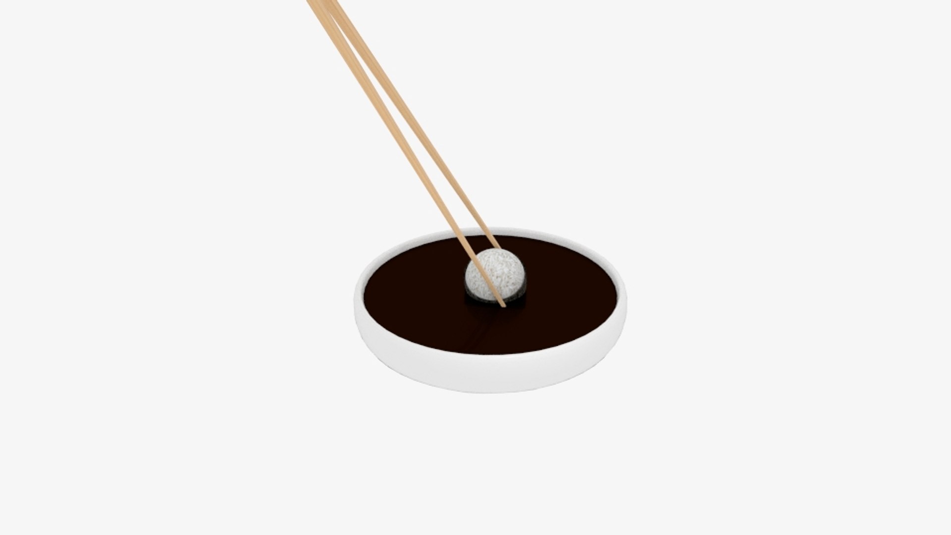 Chopstick Dip Sphere Sushi 3D Model - TurboSquid 1343856