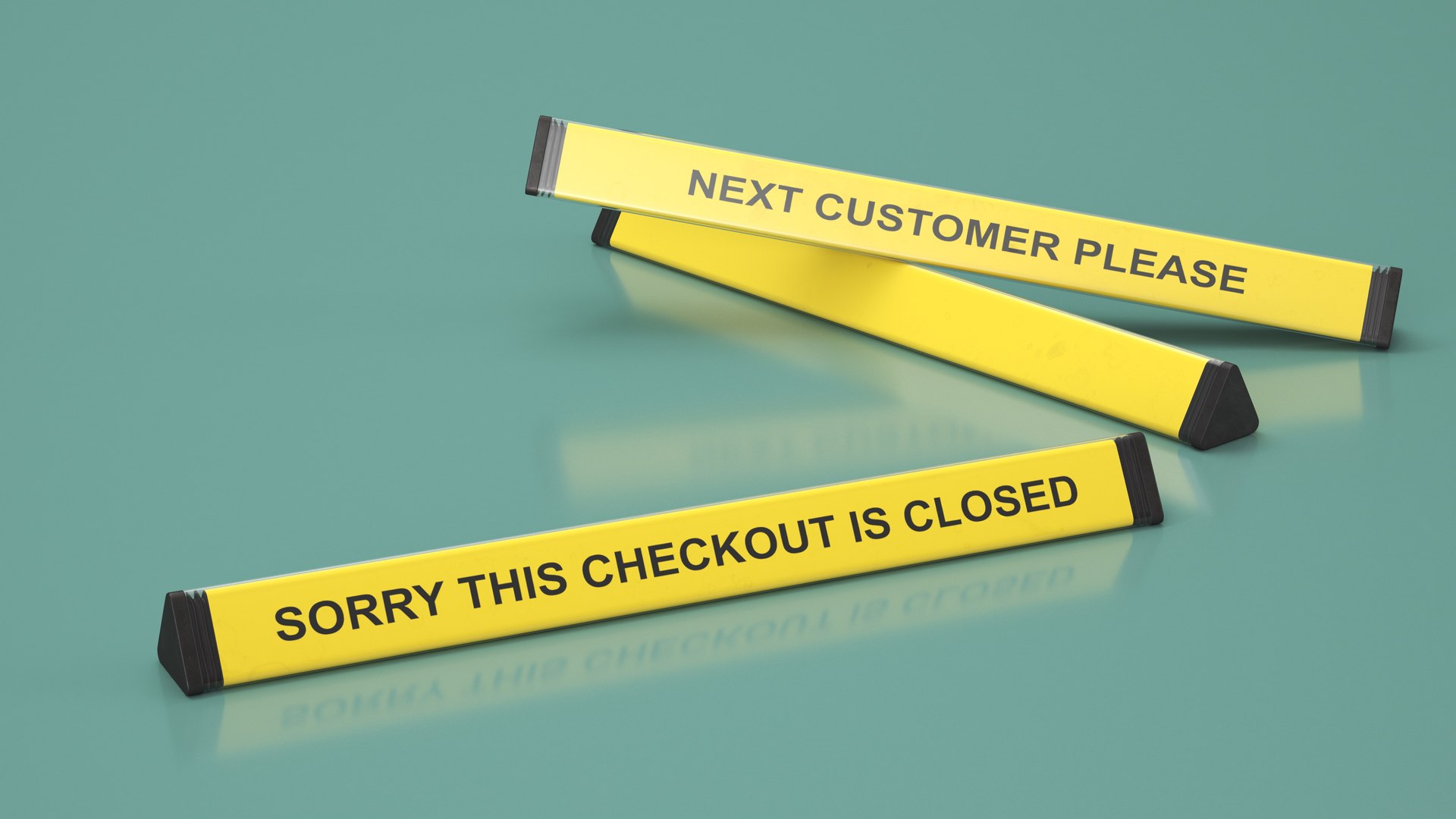 Triangular Checkout Divider Yellow 3D - TurboSquid 2221517