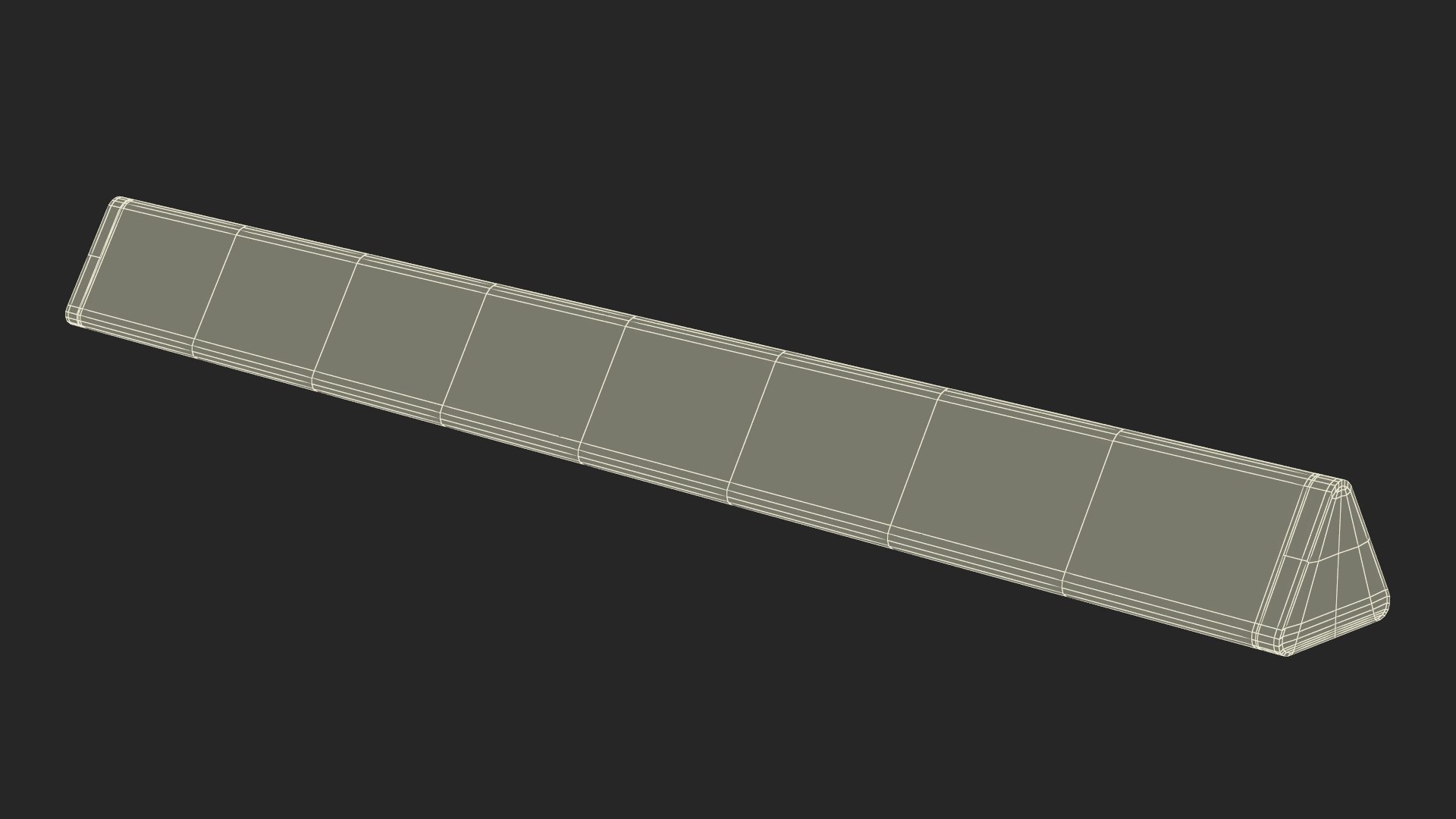 Triangular Checkout Divider Yellow 3D - TurboSquid 2221517