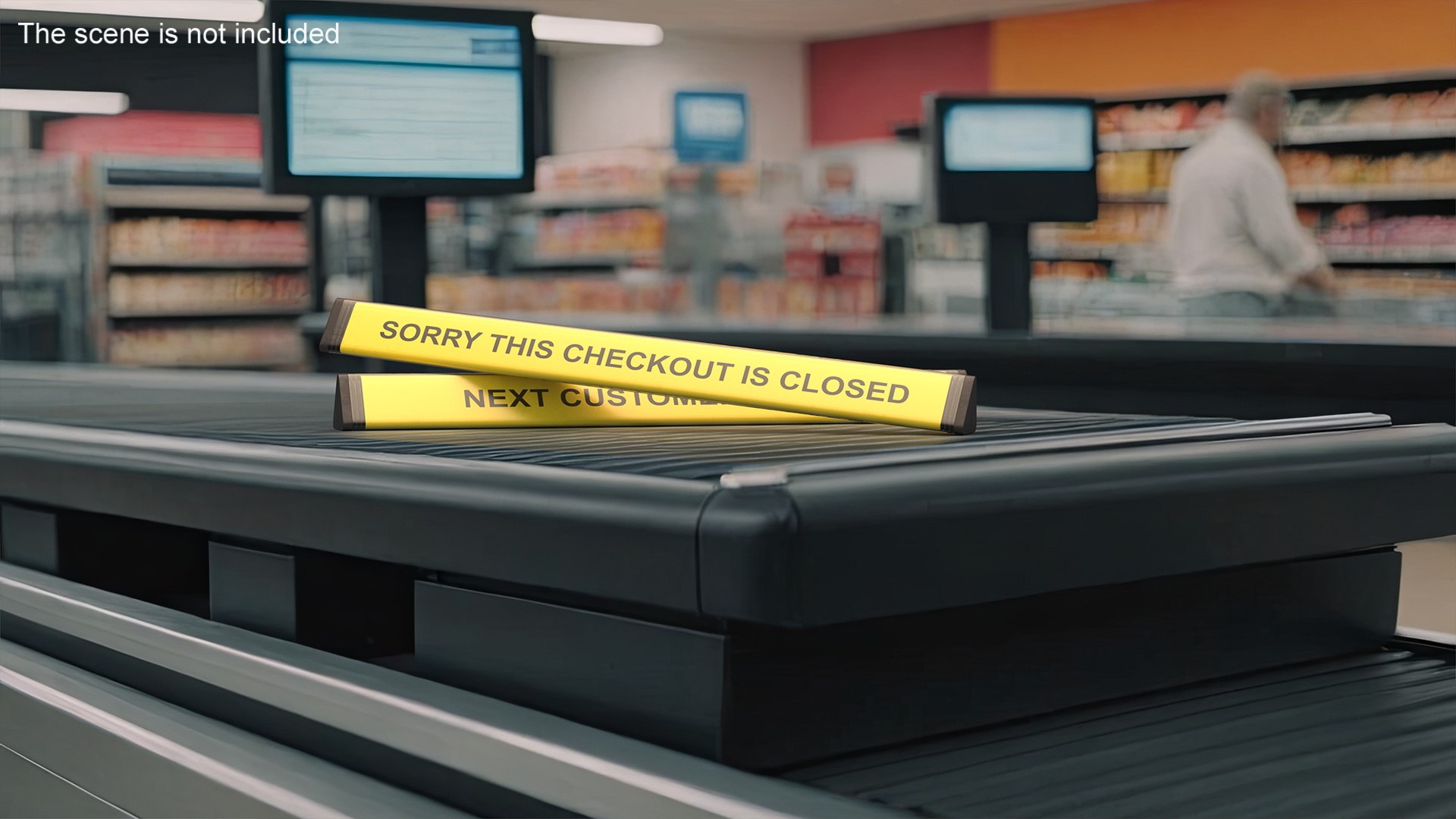 Triangular Checkout Divider Yellow 3D - TurboSquid 2221517