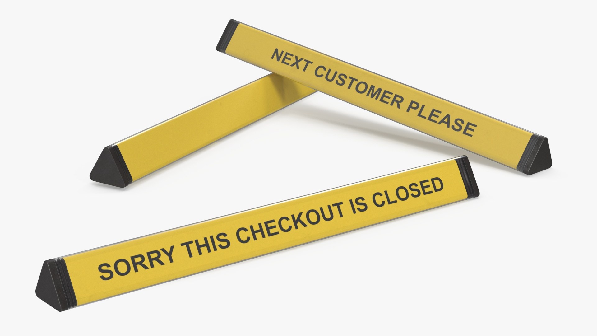 Triangular Checkout Divider Yellow 3D - TurboSquid 2221517