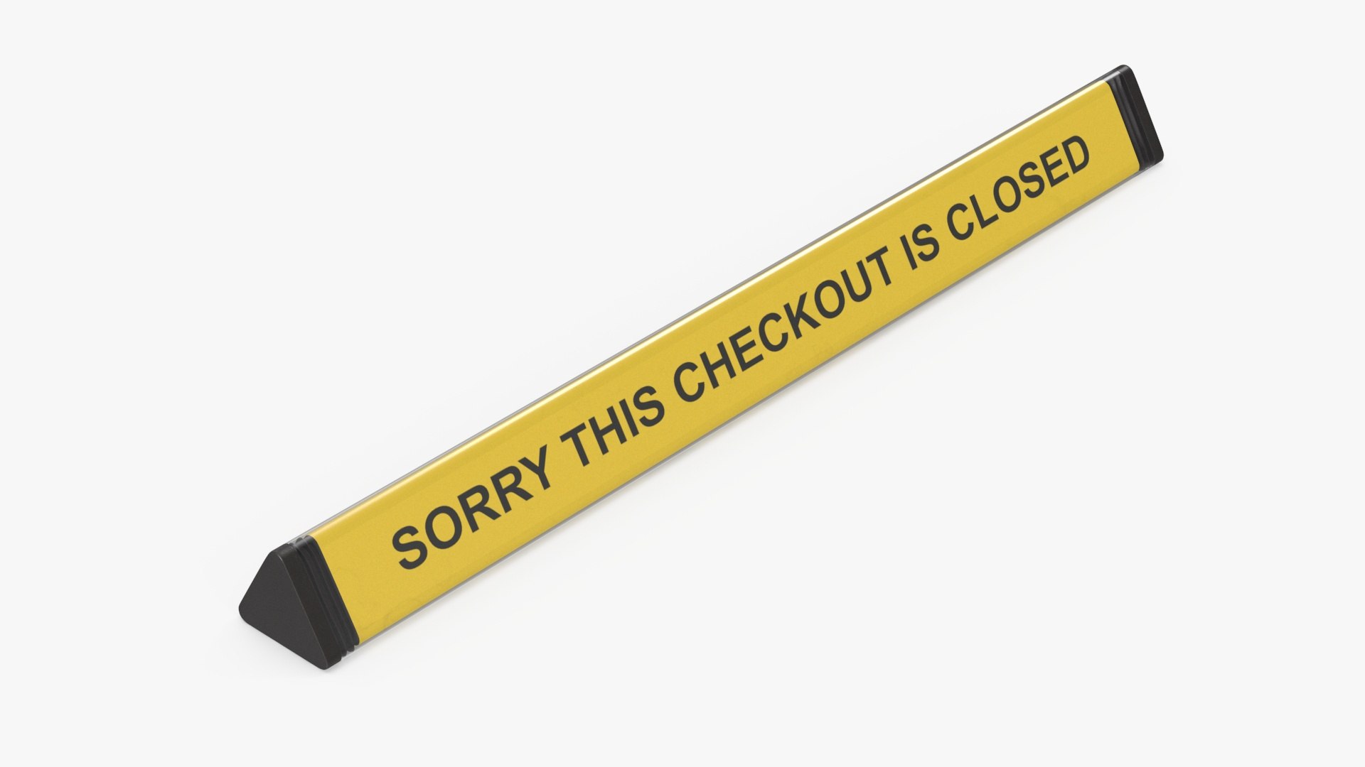 Triangular Checkout Divider Yellow 3D - TurboSquid 2221517