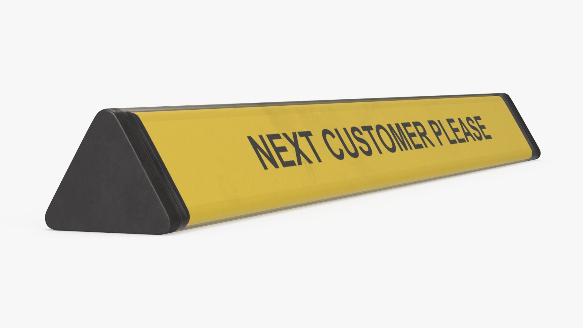 Triangular Checkout Divider Yellow 3D - TurboSquid 2221517