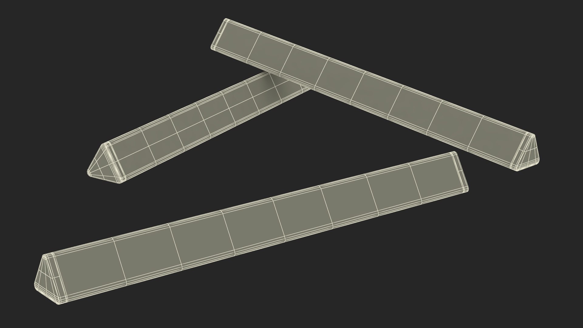 Triangular Checkout Divider Yellow 3D - TurboSquid 2221517