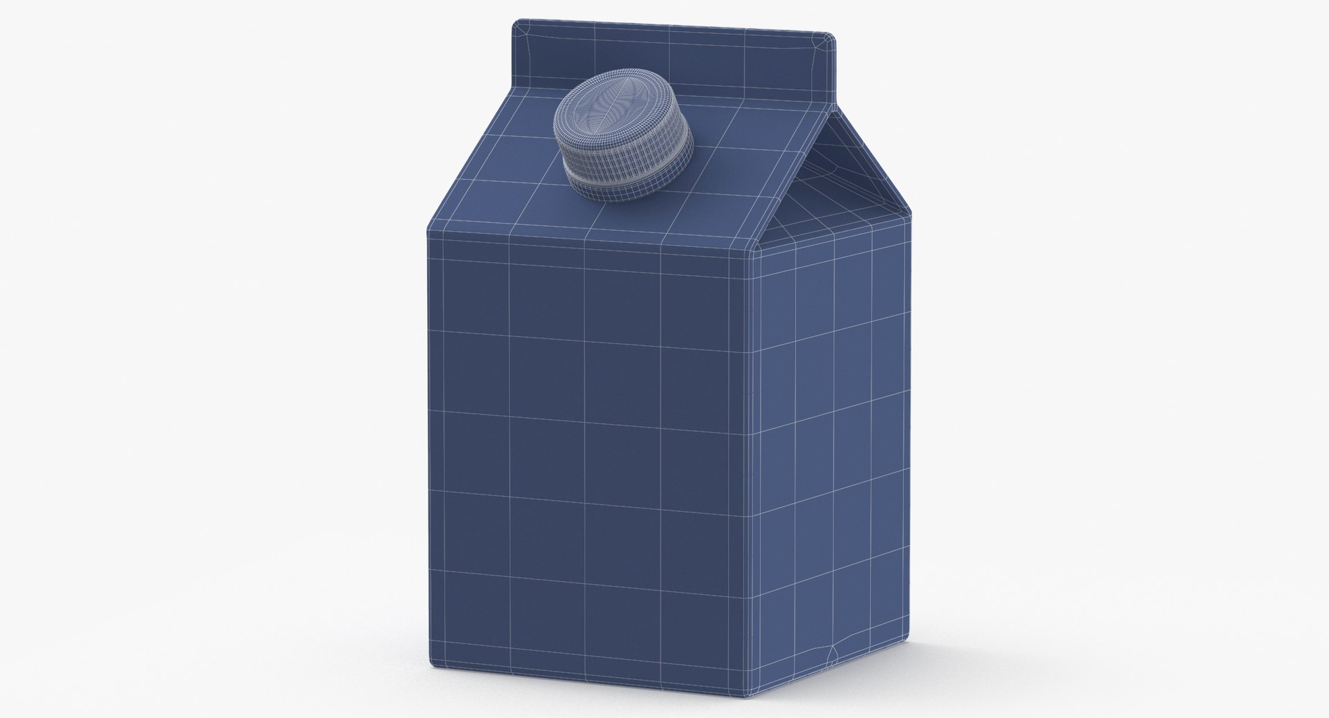 3D Milk Carton Type 01 Small Blank Blue Green And Red Label Model ...
