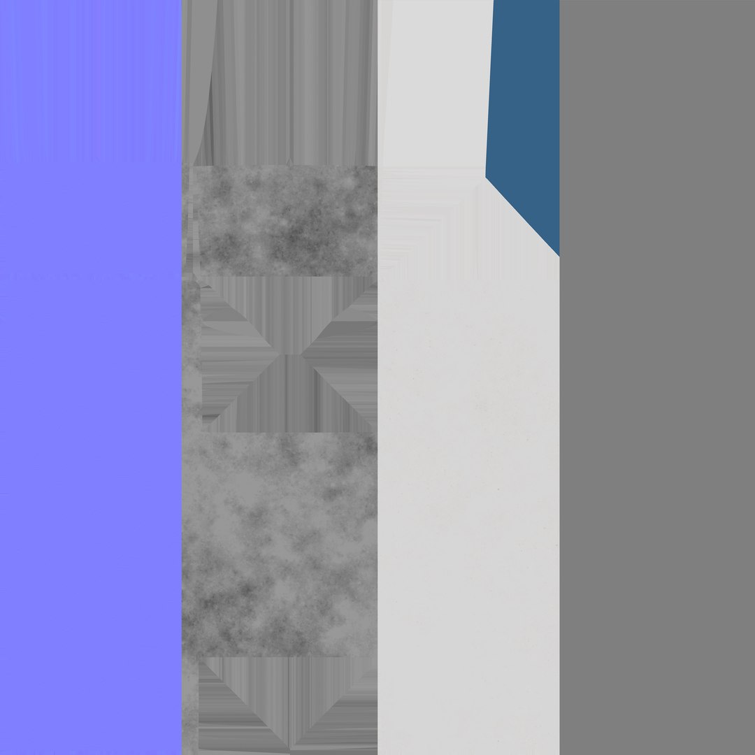 3D Milk Carton Type 01 Small Blank Blue Green and Red Label model ...